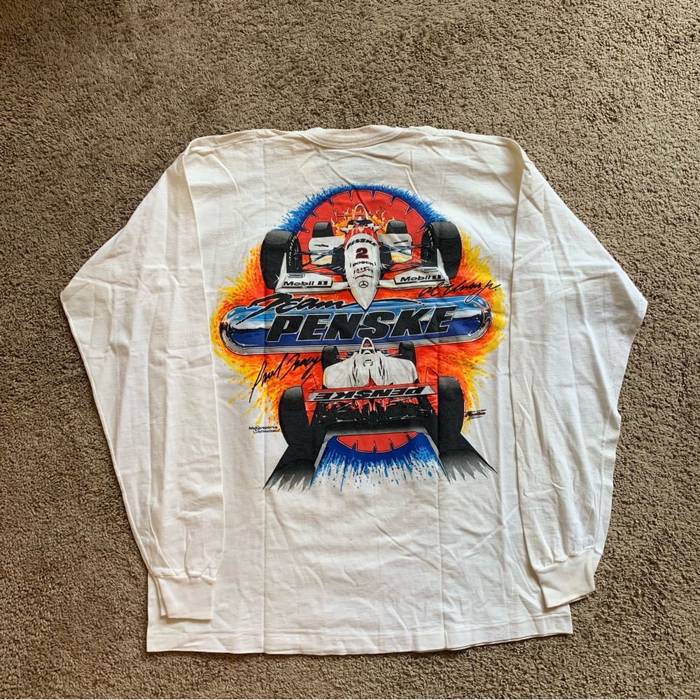 Vintage Penske Formula 1 Racing Longsleeve T Shirt Xxl - Gem